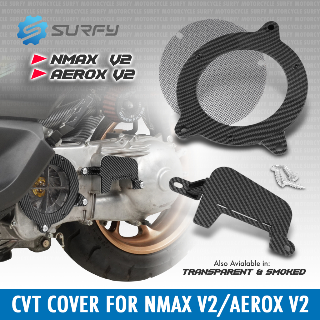 Nmax Aerox v2 Transparent Acrylic CVT Cover Use As Arm CNC Radiator Fan ...
