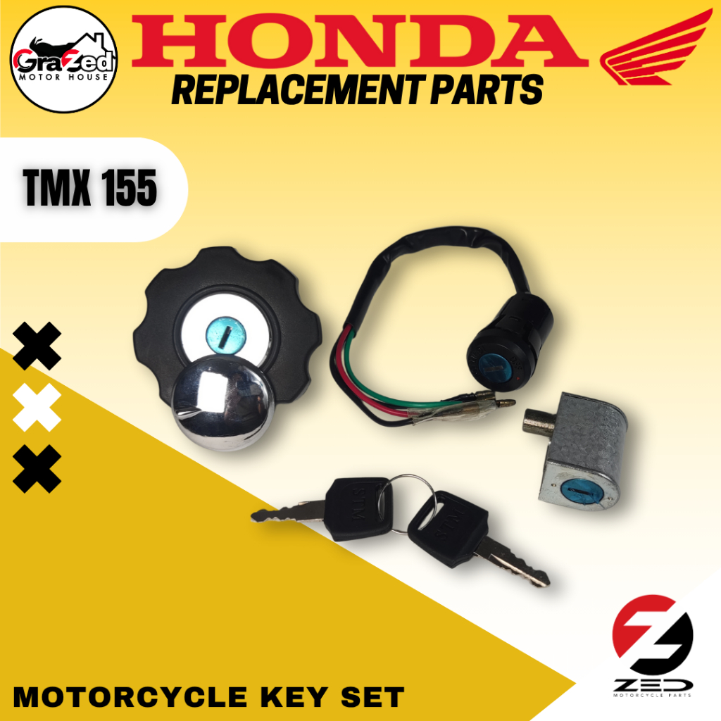 Honda TMX 155 Key Set (ignition Switch, Gas tank and Seat Lock ...