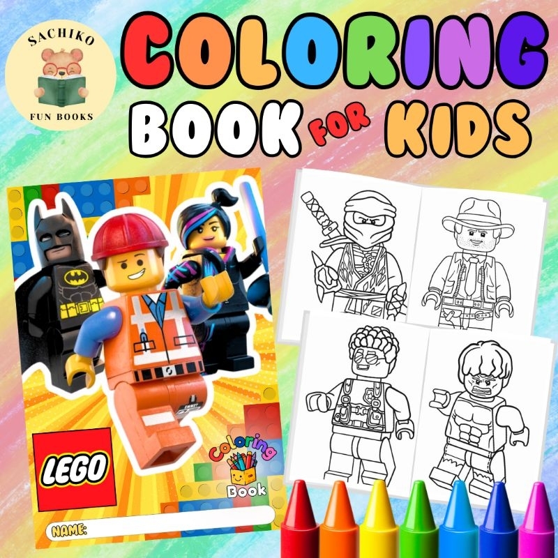 LEGO COLORING BOOK SACHIKO FUN BOOKS | Shopee Malaysia