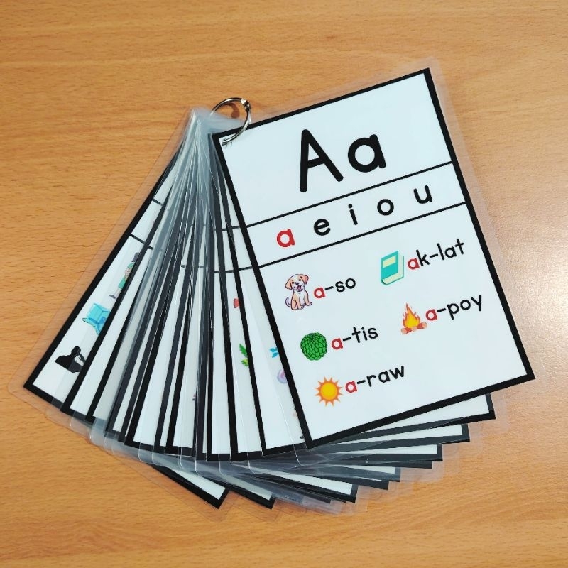 ABAKADA Pagpapantig Flashcards: Pagbasa sa Filipino with Sample ...