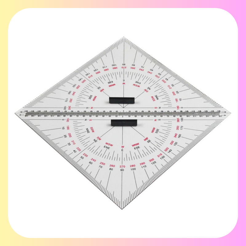 Chart Drawing Triangle Ruler 300mm Protractor Large-Scale Positioning ...