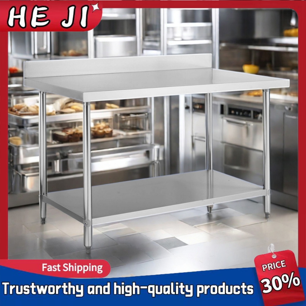 2-layer Table for Kitchen rack 304 stainless steel 3-layer Storage ...