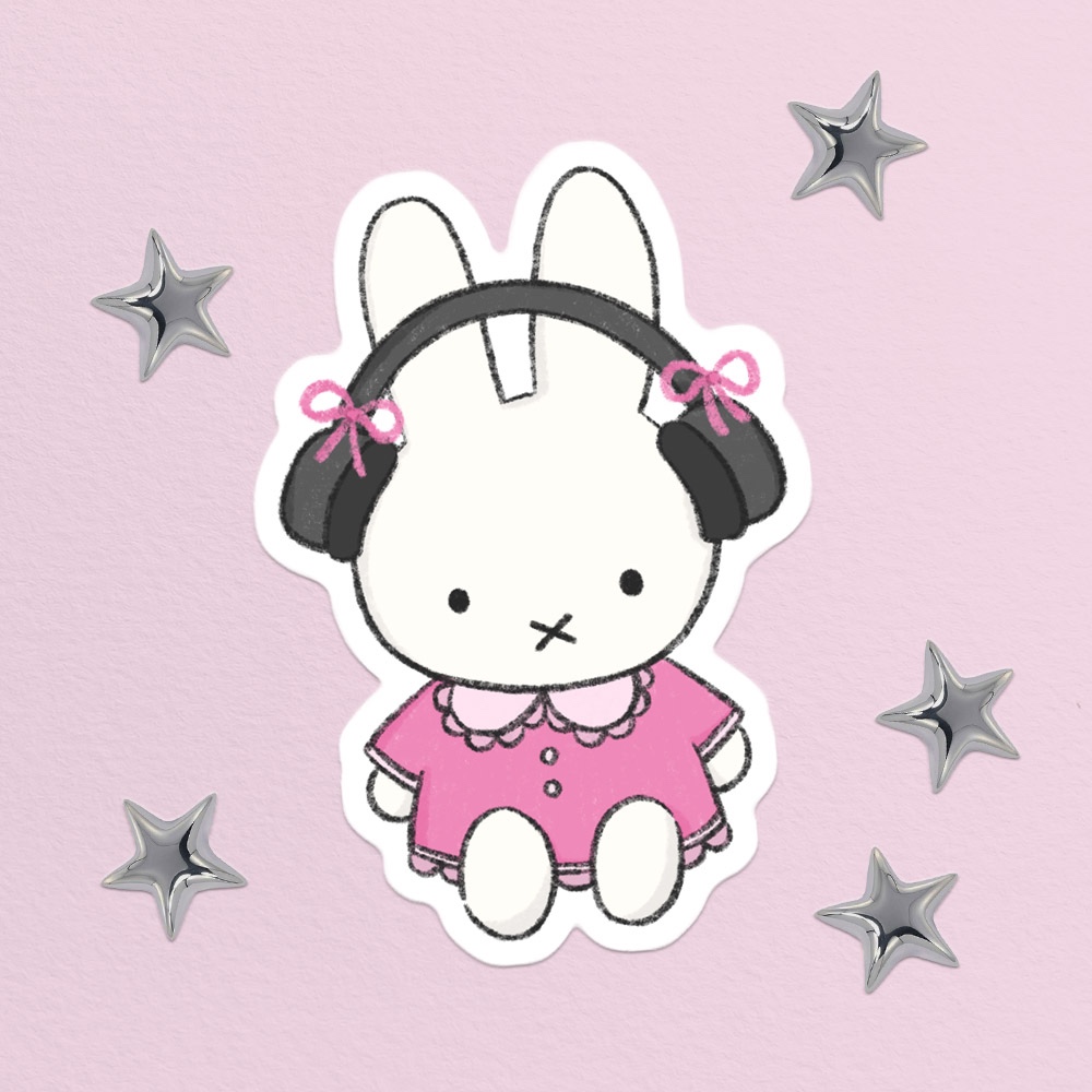Headphones Miffy Solo Stickers Waterproof Vinyl Glossy Laminated | Louise Ramos | Shopee Malaysia