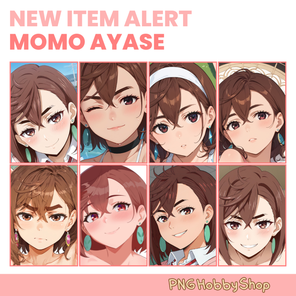 Momo Ayase DanDaDan Anime Photocards and Keychains - PNG Hobby Shop ...