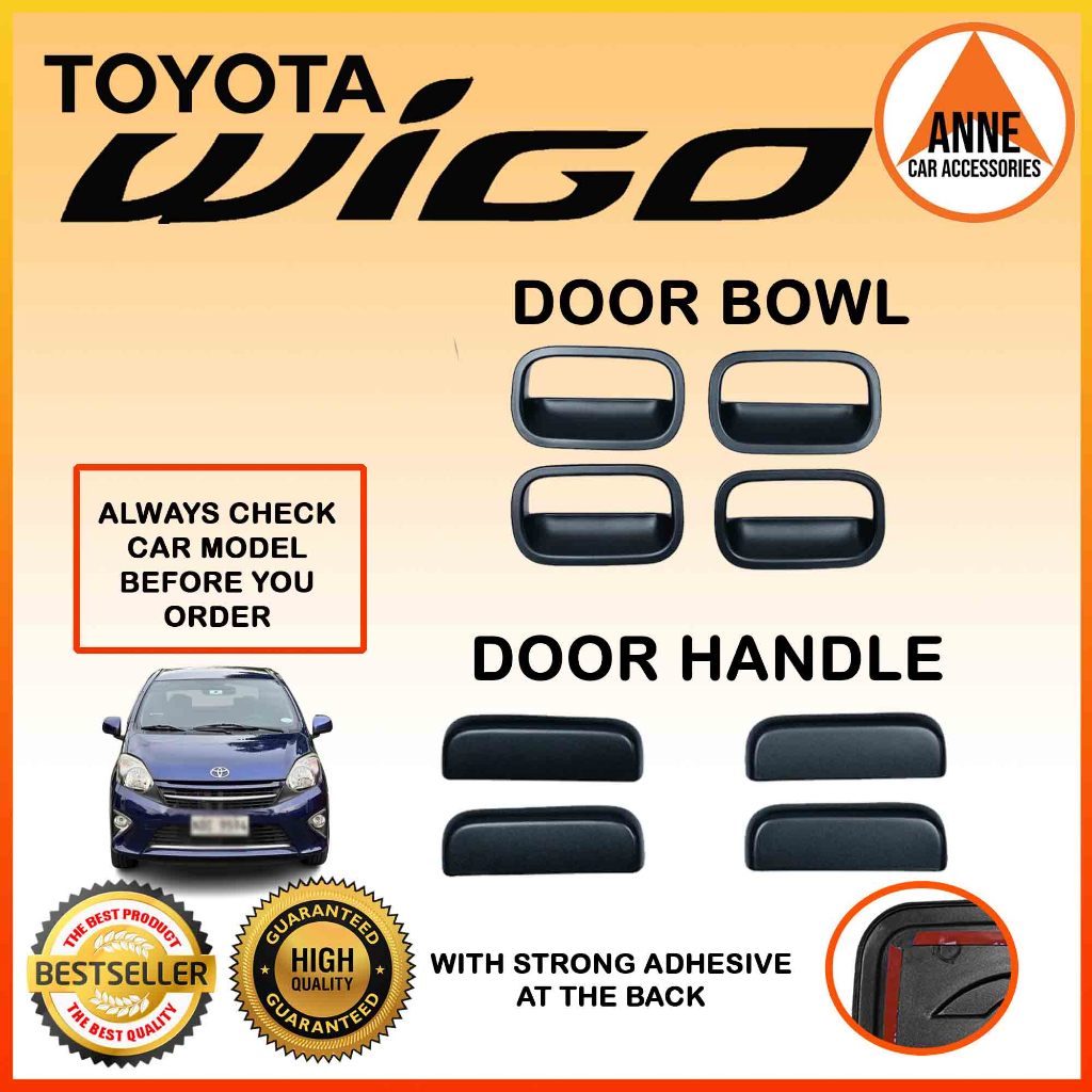 Toyota Wigo 2013 2014 2015 2016 2017 Black Accessories Parts Garnish ...