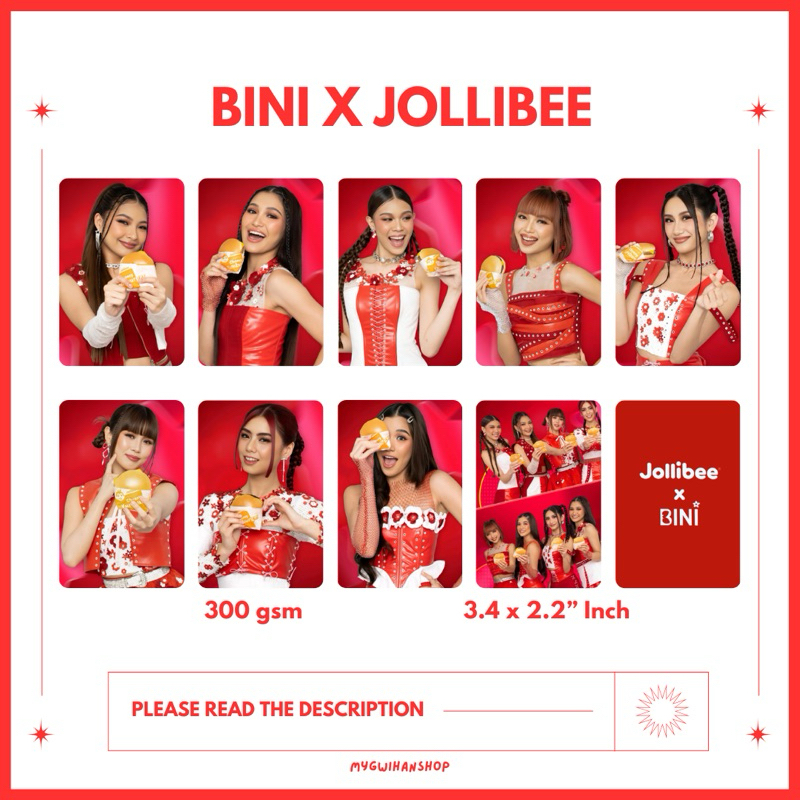 BINI PH JOLLIBINI V2 UNRELEASED UNOFFICAL PHOTOCARD | Shopee Malaysia