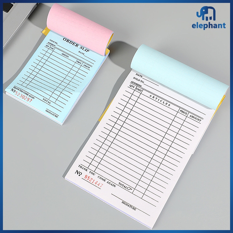 2ply/3ply receipt resibo carbonized receipt with duplicate carbon paper ...