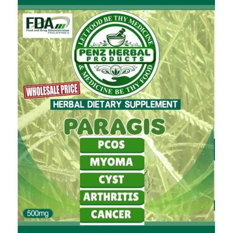 ORGANIC PARAGIS CAPSULE HEBAL FOOD SUPPLEMENTS 500mg (100 CAPSULE ...