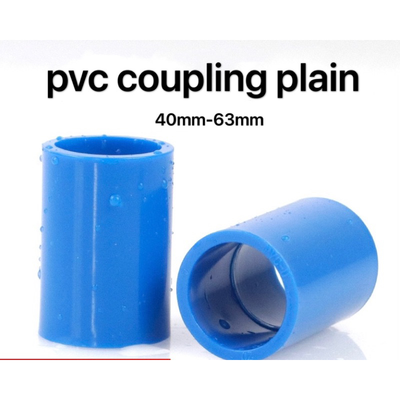pvc blue coupling plain (1 1/4 40mm) (1 1/2 50mm) (2" 63mm) | Shopee ...