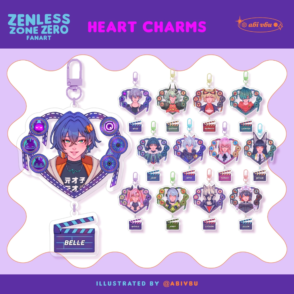 ZZZ Zenless Zone Zero Acrylic Keychain Fanart by AbiVbu | Shopee Malaysia
