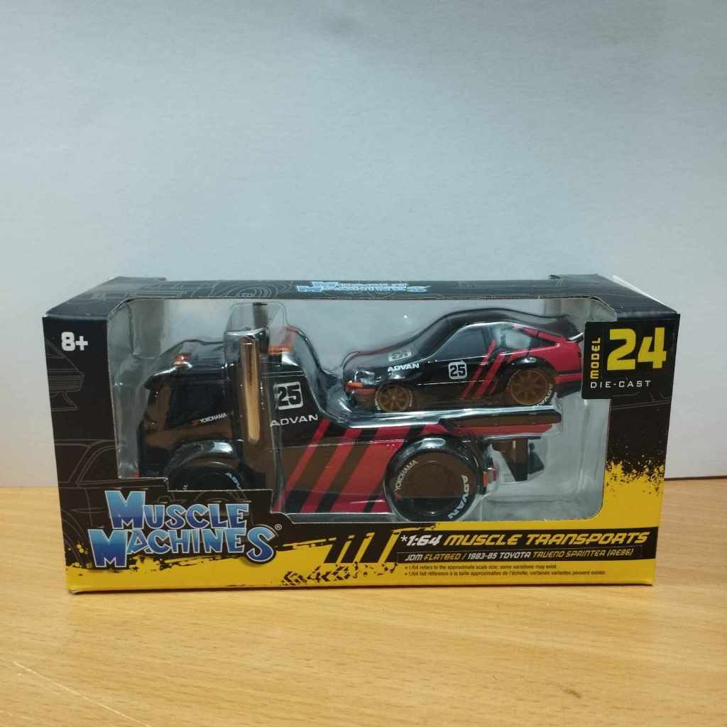 Muscle Machines JDM Flatbed / 1983-85 Toyota Trueno Sprinter (AE86) 1:64 Muscle Transport ...