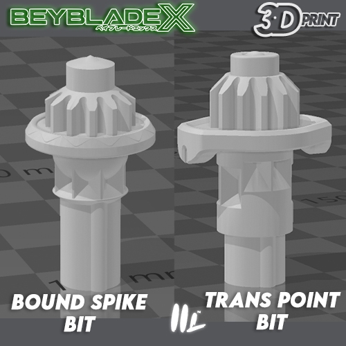 [ Beyblade X ] Bound Spike / Trans Point 3d printed bit | Shopee Malaysia