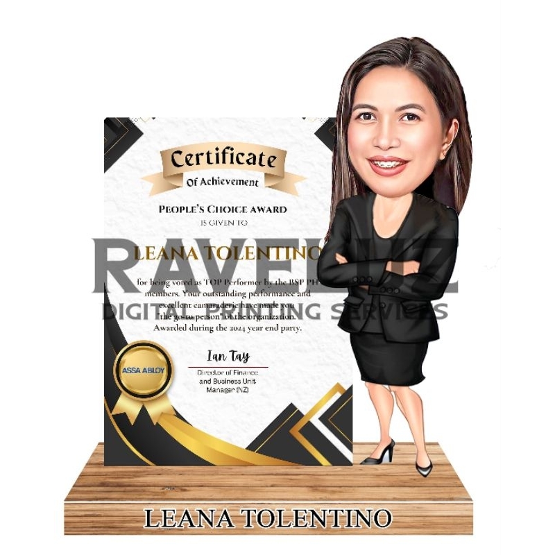 Plaque | Trophy | Caricature Standee w/ Certificate/Plaque | Shopee ...