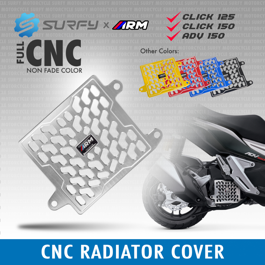 ARM Radiator Cover Aluminum Full CNC 2-Color Design For Click 125i 150i ...