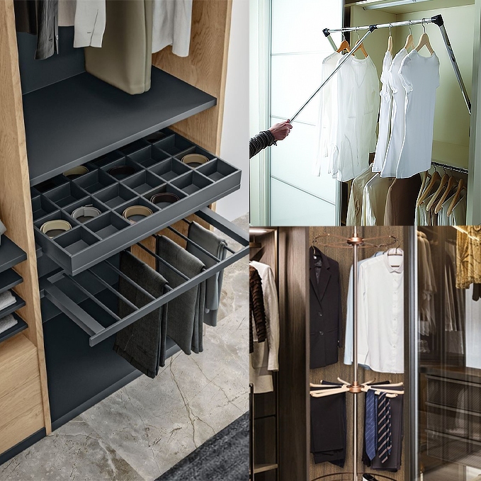 Wardrobe Pull out Organizer / Walk In Closet Organizer / Clothes rack ...