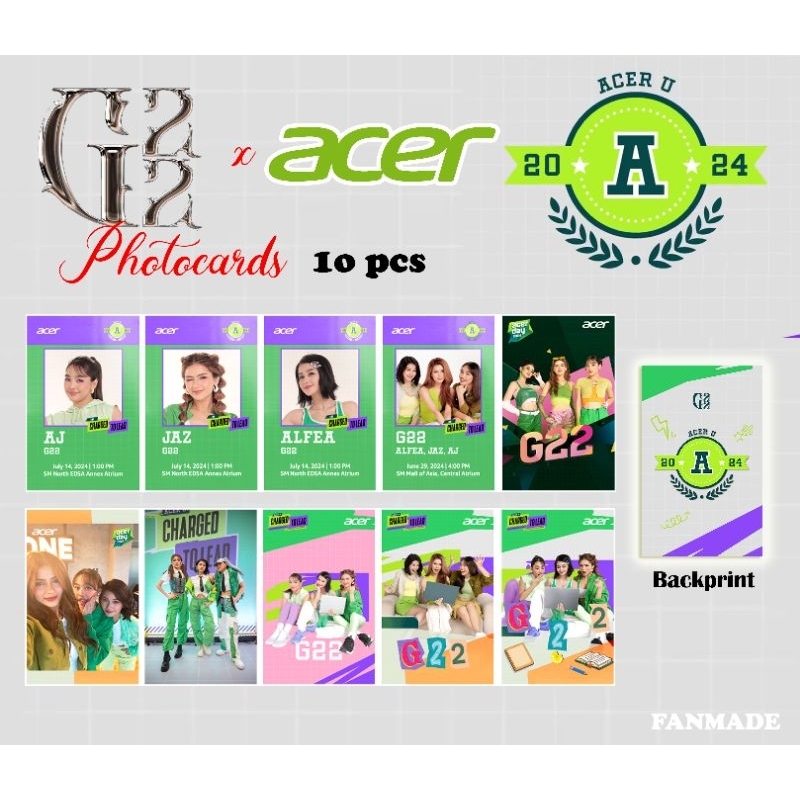G22 SB19 Acer Day 2024 fanmade photocards | Shopee Malaysia