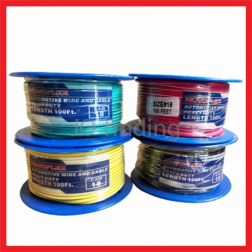 Auto wire Gauge 18 (100 Feet/ 30 Meters) for cars and trucks | Shopee ...