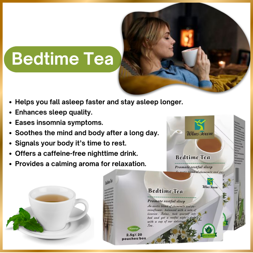 Herbal Bedtime Tea for Faster & Longer Sleep Chamomile Tea Enhances ...