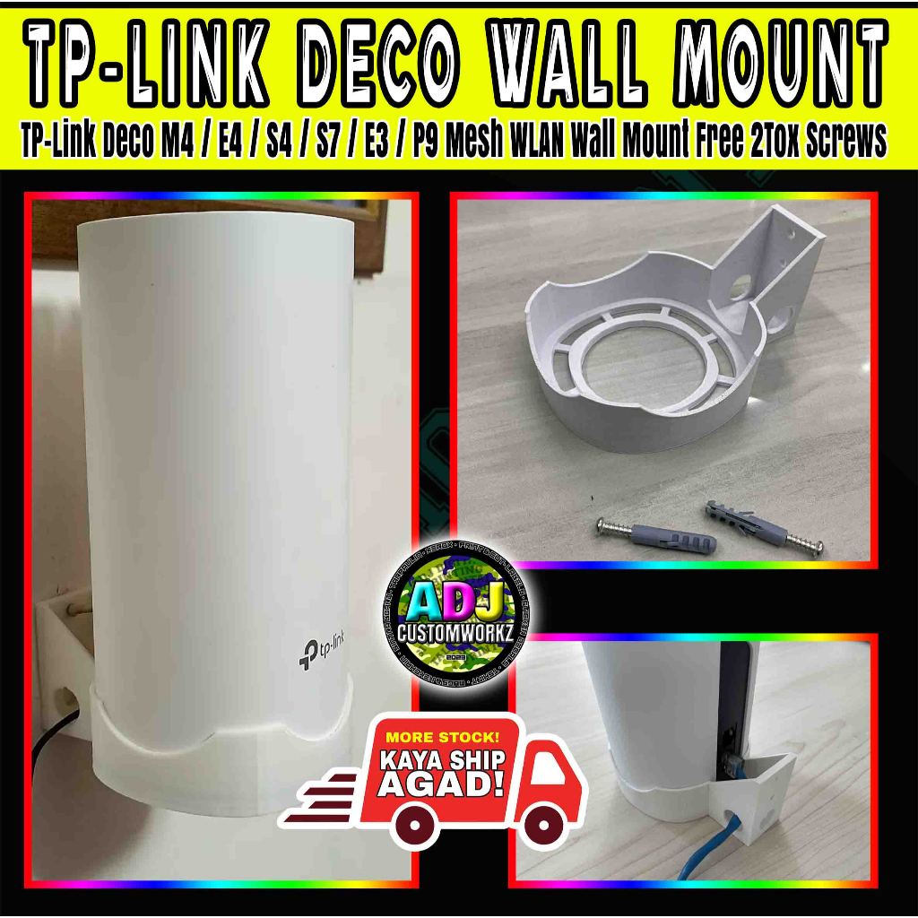 TP-Link Deco M4 / E4 / S4 / S7 / E3 / P9 Mesh WLAN Wall Mount Free 2Tox Screw | Shopee Malaysia