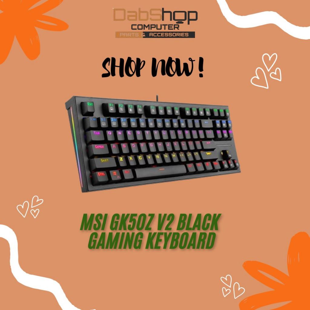 MSI GK50Z V2 BLACK GAMING KEYBOARD | Shopee Malaysia