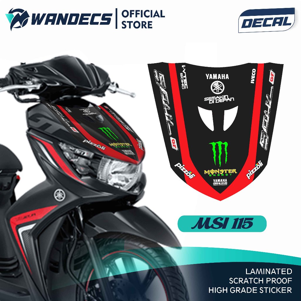 Yamaha Mio Soul i 115 Decals , Front Panel Sticker for msi 115 Design ...