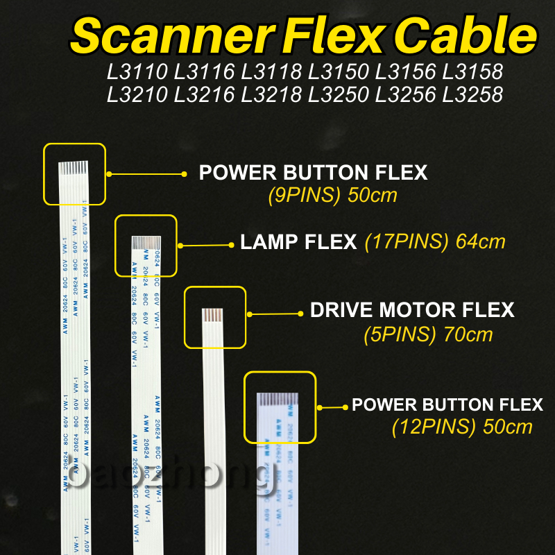 Scanner Flex Cable for Epson L3110 L3116 L3118 L3210 L3150 L3250 etc ...