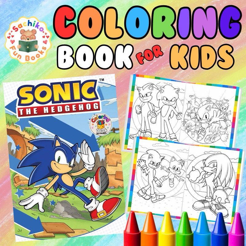 SONIC THE HEDGEHOG COLORING BOOK SACHIKO FUN BOOKS | Shopee Malaysia