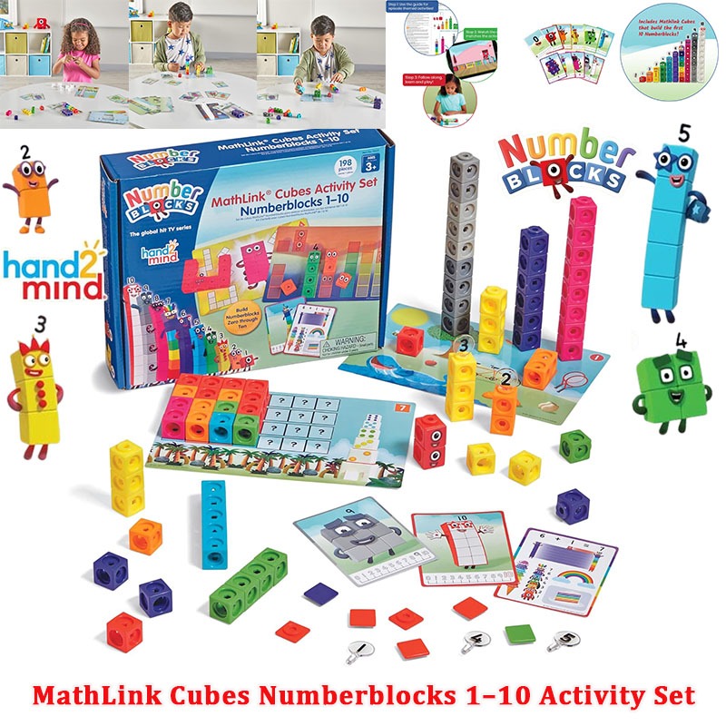 Numberblocks MathLink Cubes 1–10 Activity Set - Linking Cubes Number Blocks Educational Toys ...