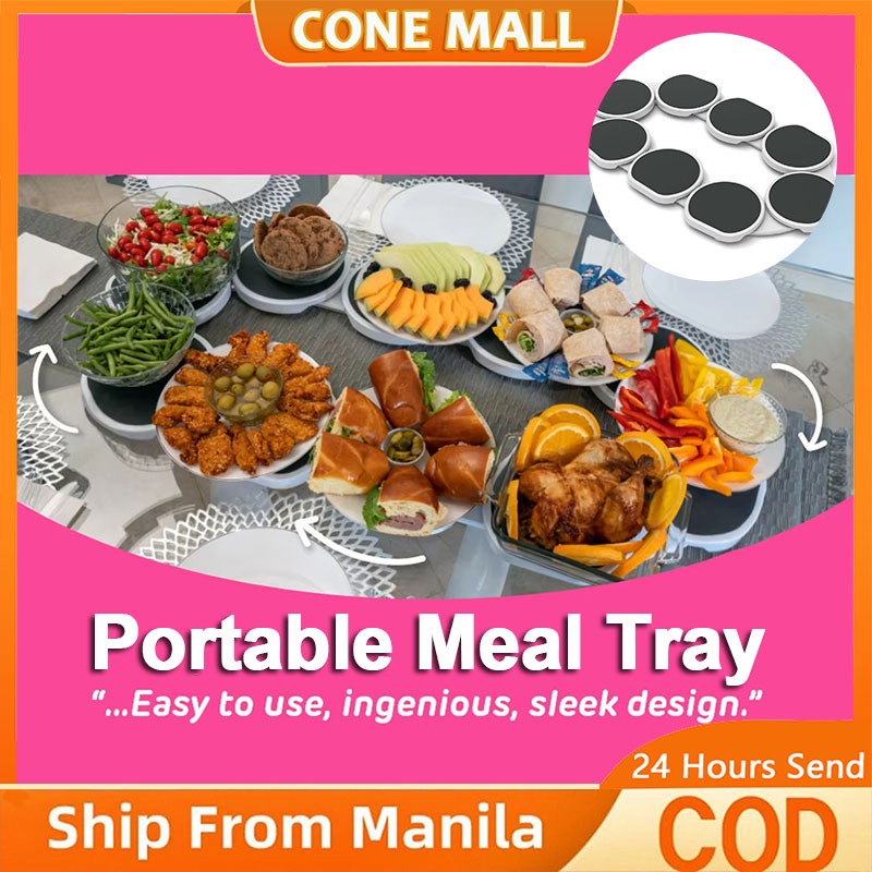 Rotating Dining Table Tray Tabletop Rotating Serving Tray Portable 360 ...