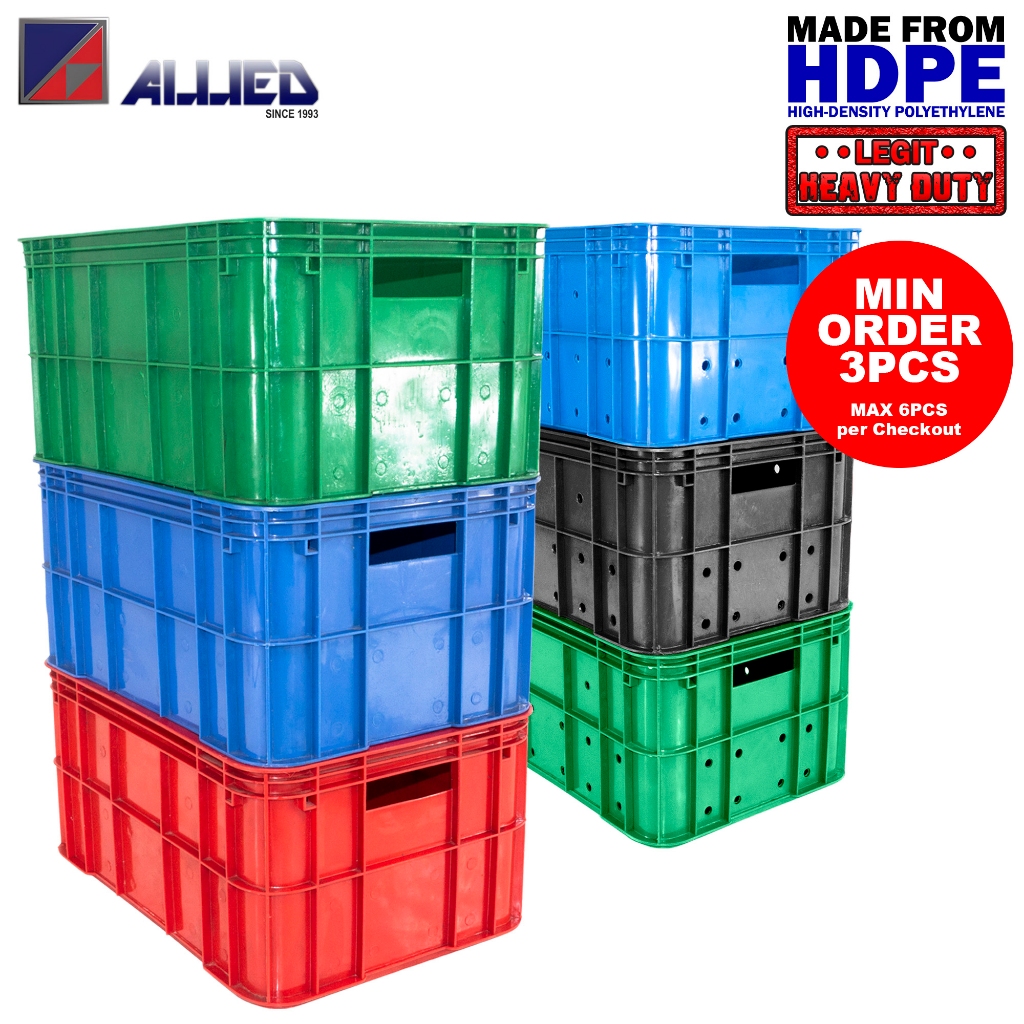 Allied Plastic Crate Heavy Duty Stackable Storage Organizer IC-8817 IC ...