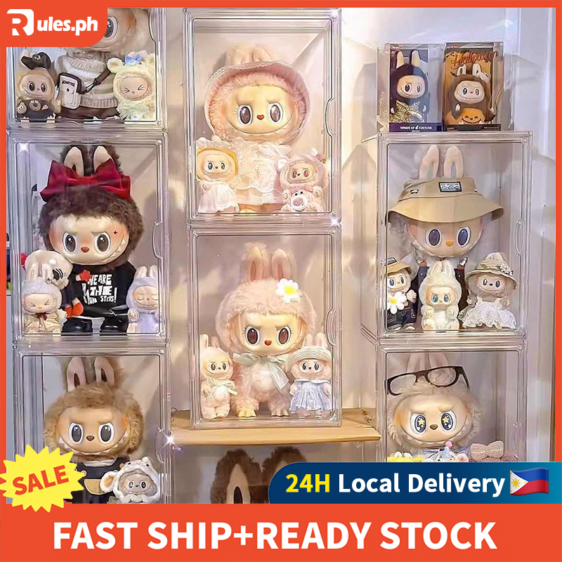 Rules POPMART Labubu Arcylic Display Case Magnetic Dustproof Clear Toy ...