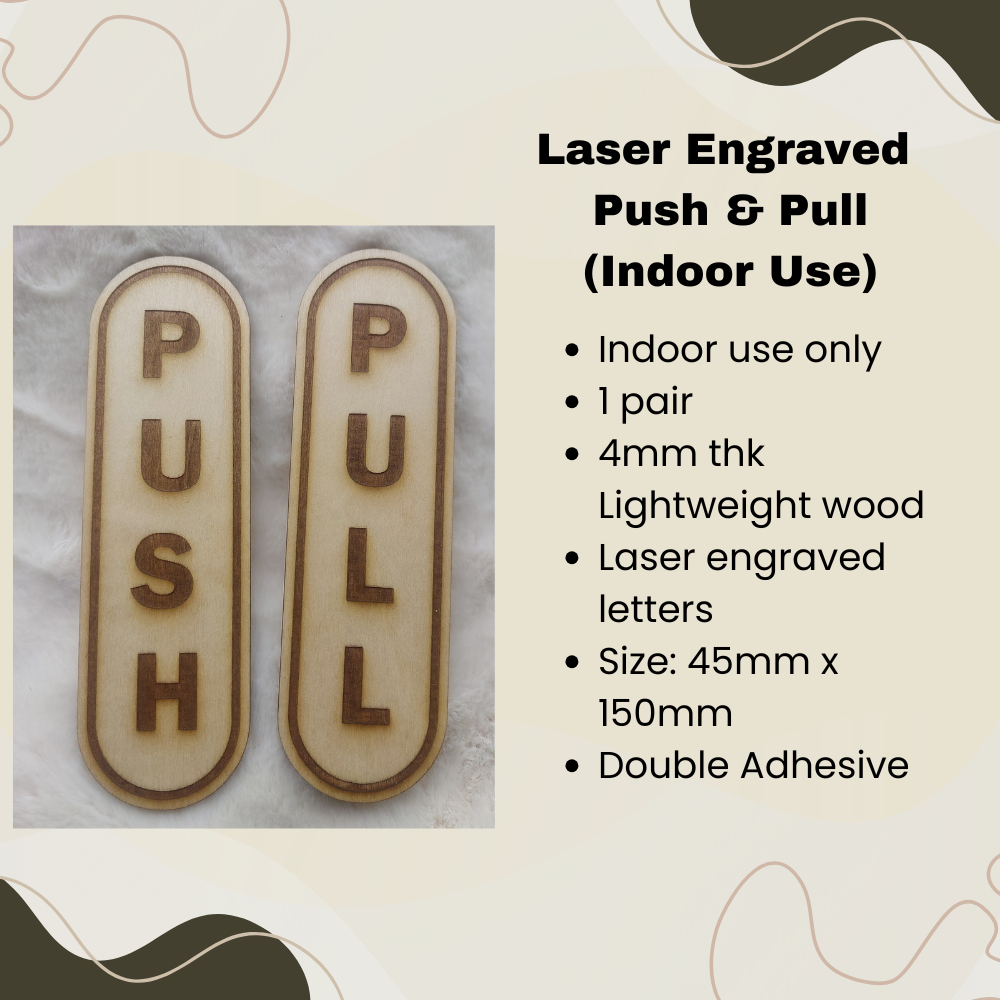Push and Pull Signage for Doors Indoor Business Signs | Shopee Malaysia