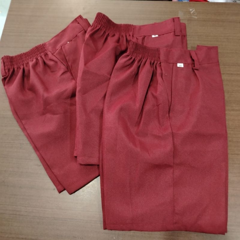 MAROON SHORT SCHOOL UNIFORM KATRINA FBRIC FOR KIDS BOY | Shopee Malaysia