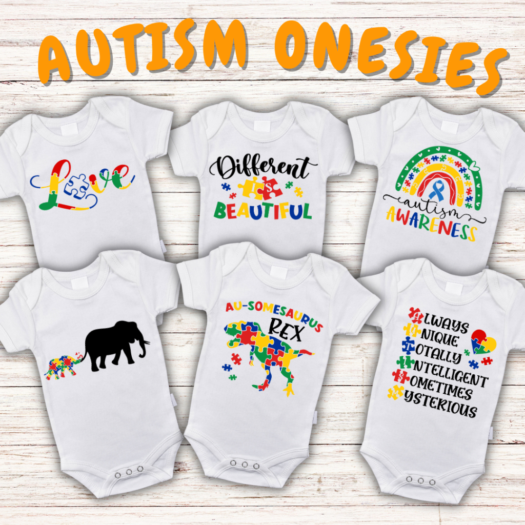 100% Cotton Autism Onesie, Ausome clothes, Autistic shirts for kids ...