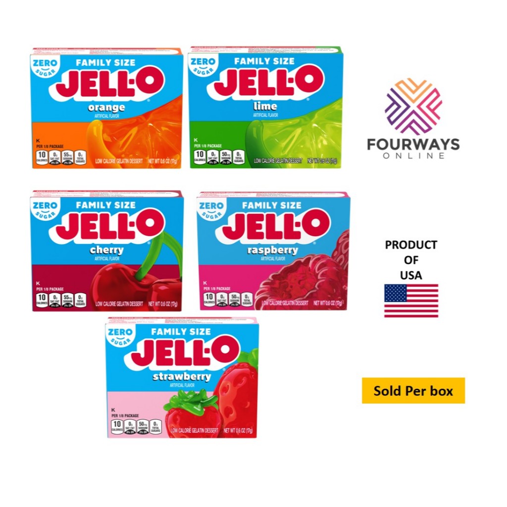 Jell-o Family Size Gelatin ZERO SUGAR | Shopee Malaysia