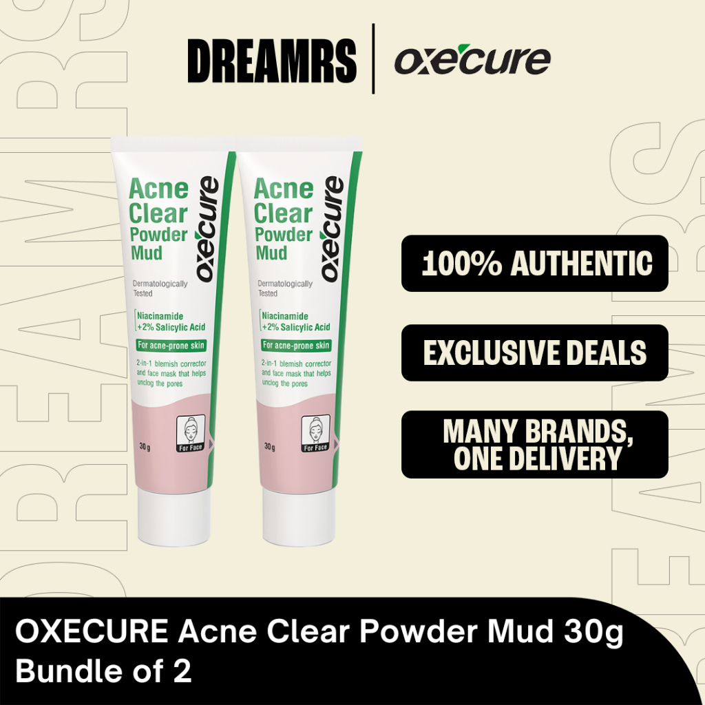 OXECURE Acne Clear Powder Mud 30g Bundle of 2 (DREAMRS) | Shopee Malaysia