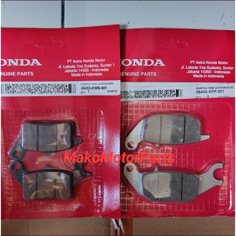 HONDA XRM 125 MOTARD BRAKE PAD SET | Shopee Malaysia
