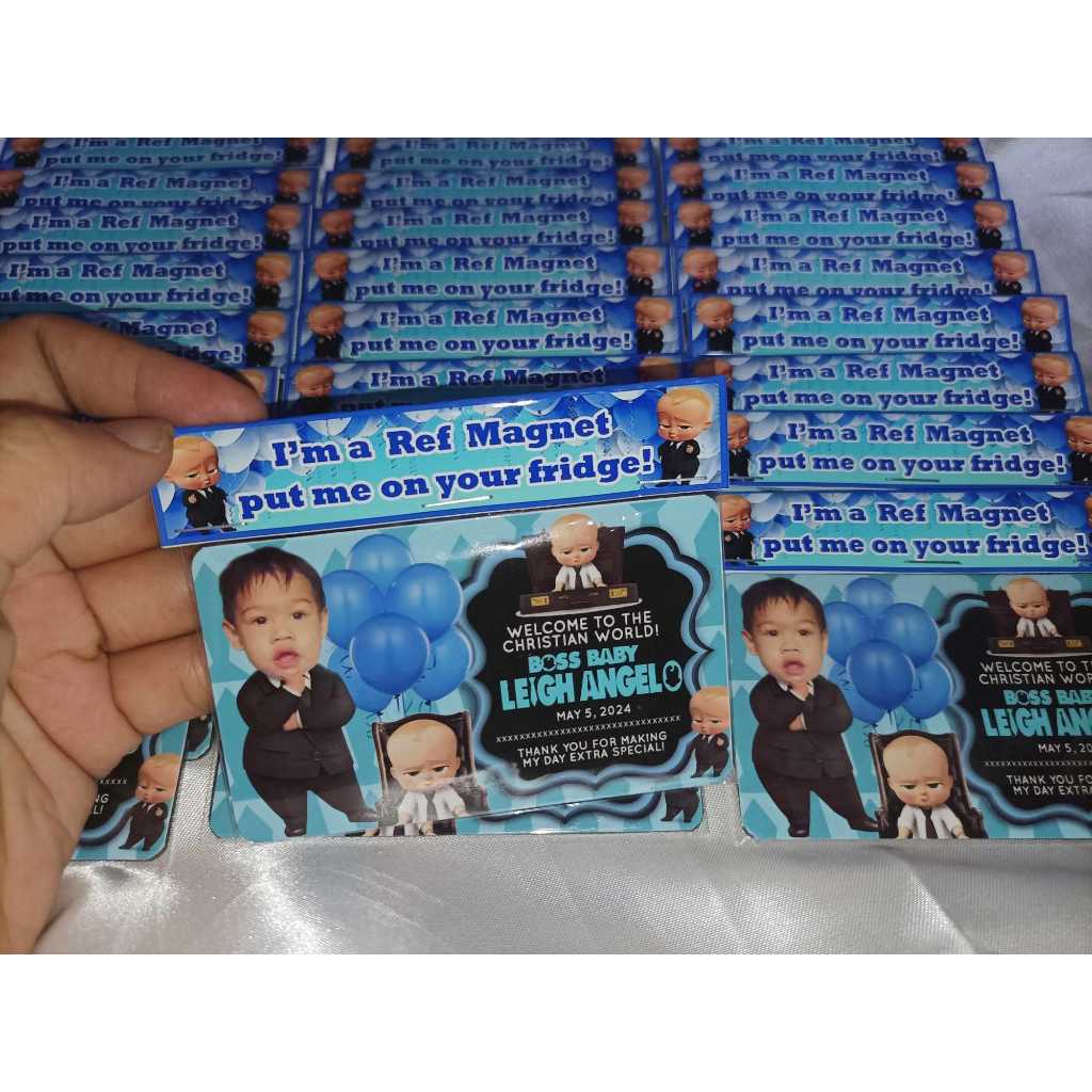20 pcs Boss Baby Ref Magnet Souvenir (MAS MALAKI SA ATM SIZE ...
