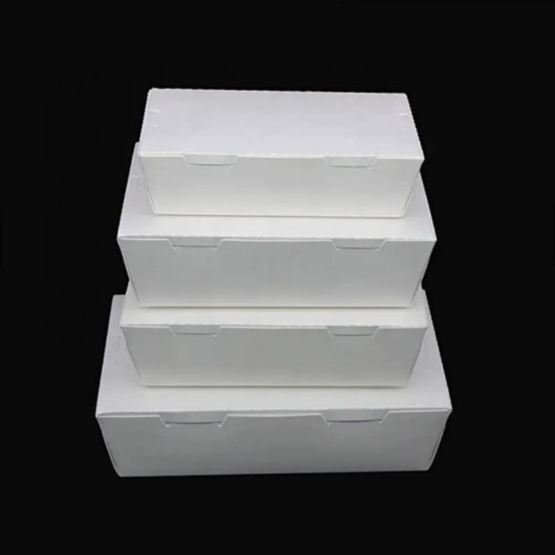 100pcs WHITE LAMINATED PAPER MEAL BOX - NO PRINT - PLAIN ONLY ...