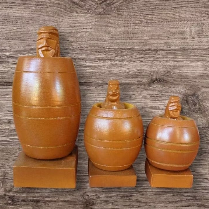 BAGUIO City souvenir ( BARREL MAN) wood carvings | Shopee Malaysia