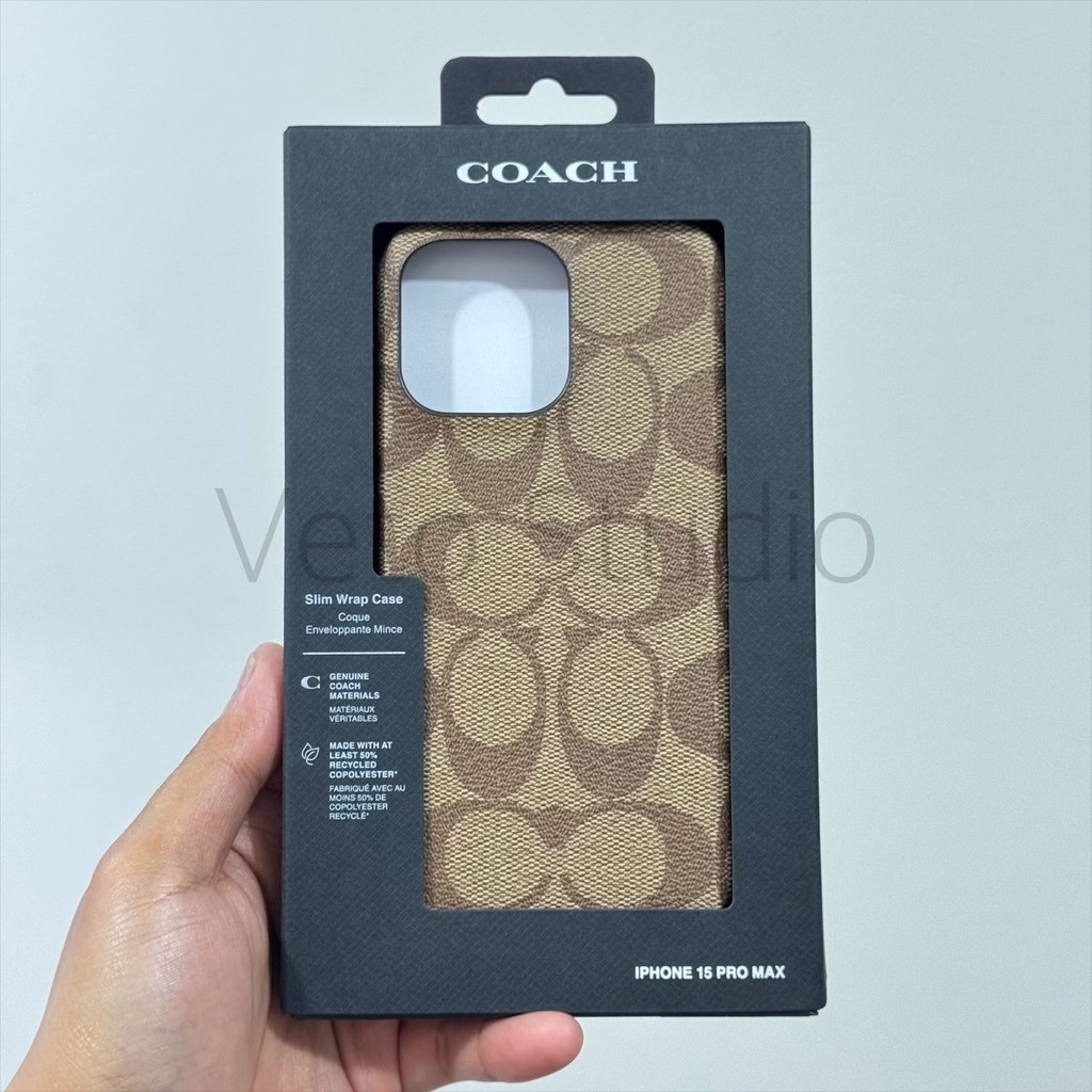 COH iPhone 15 Pro Max Case in Signature Canvas | Shopee Malaysia