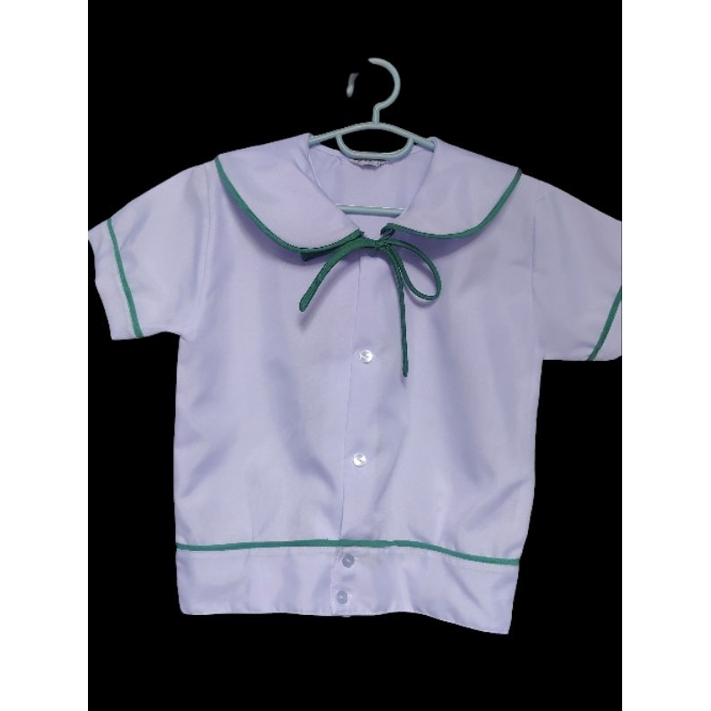 Blouse Uniform w/Piping (Christmas Green) | Shopee Malaysia