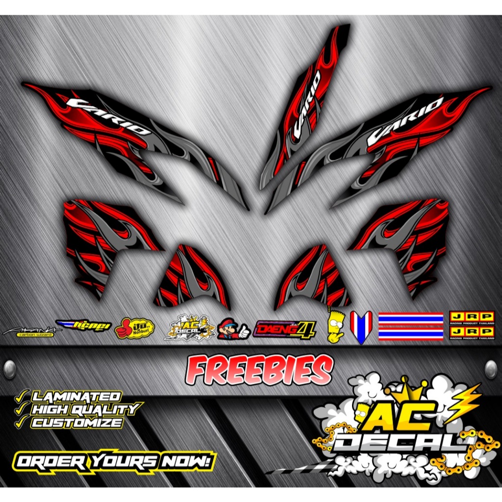 Honda Click V2 Flame Decal Design | Shopee Malaysia