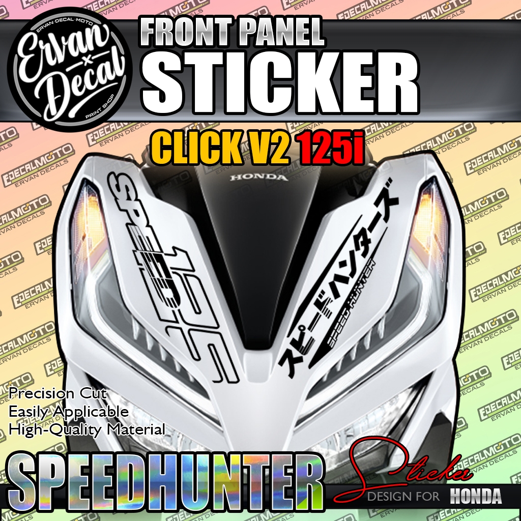 HONDA CLICK VERSION 2 FRONT PANEL DECAL CUTOUT STIKER SPEED HUNTER ...