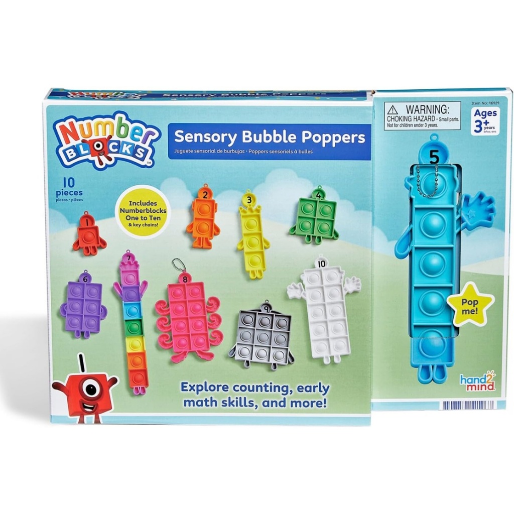 hand2mind Numberblocks Sensory Bubble Poppers, Push Pop Fidget Toys ...