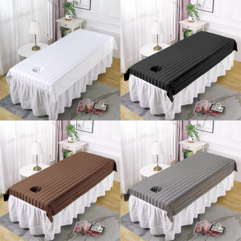 MASSAGE BED TOPPER 45x96inches Spa Cover Sheet with Face Breath Hole ...