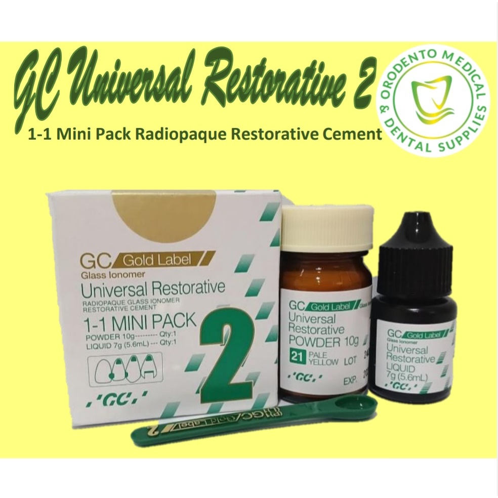 GC Universal Restorative 1-1 minipack 2 Radiopaque Glass Ionomer ...
