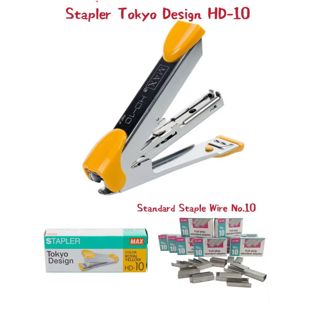 (1BOX/80mini box)Standard Staple Wire No.10 AND (1PCS)Stapler Design HD ...