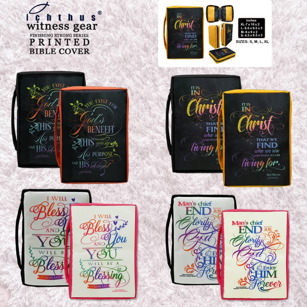 Bible Cover Sturdy and Affordable with Zipper Bible Cover Case Printed ...