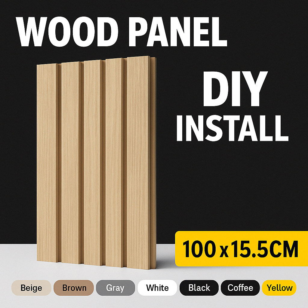 Wood Grille Wall Panel Fluted Board | DIY Home Wall Decor | Room ...